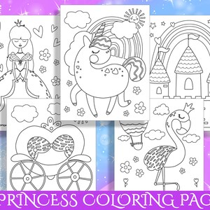 Magical Princess Coloring Pages: 15 Enchanting Coloring Book Designs ...