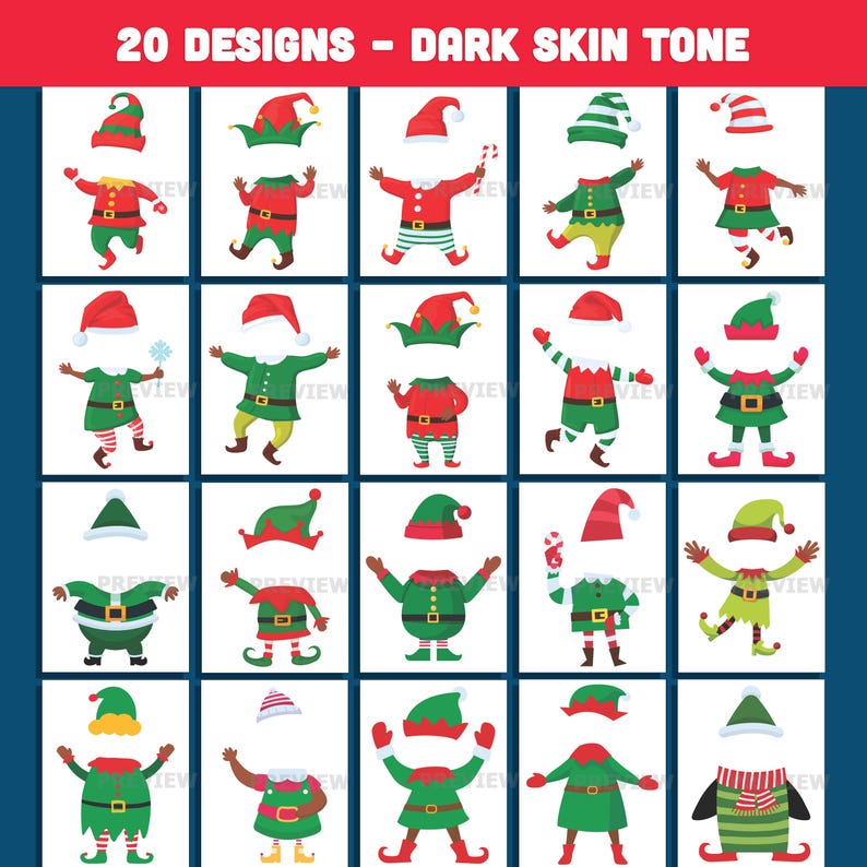 Make Your Own Elf Crafts, Christmas Add Your Face Body Templates, 20 ...