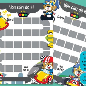 Printable Racing Car Reward Chart for Kids: Boost Positive Behavior ...