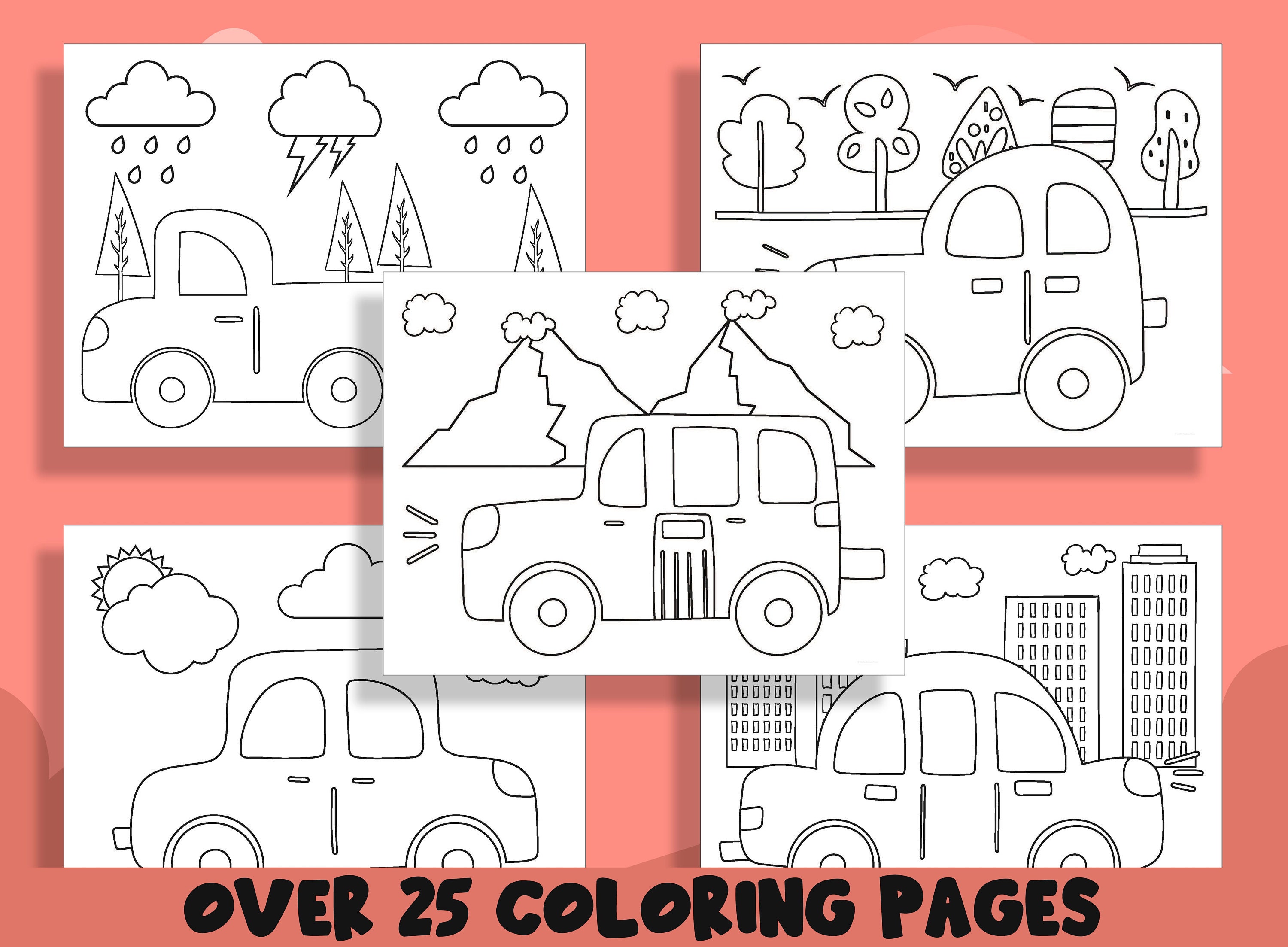 25 Cute Car Coloring Pages for Preschool, Prek, and Kindergarten – High ...