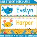 Student Desk Plates, 30 Printable/editable Sea Animals Classroom Name ...