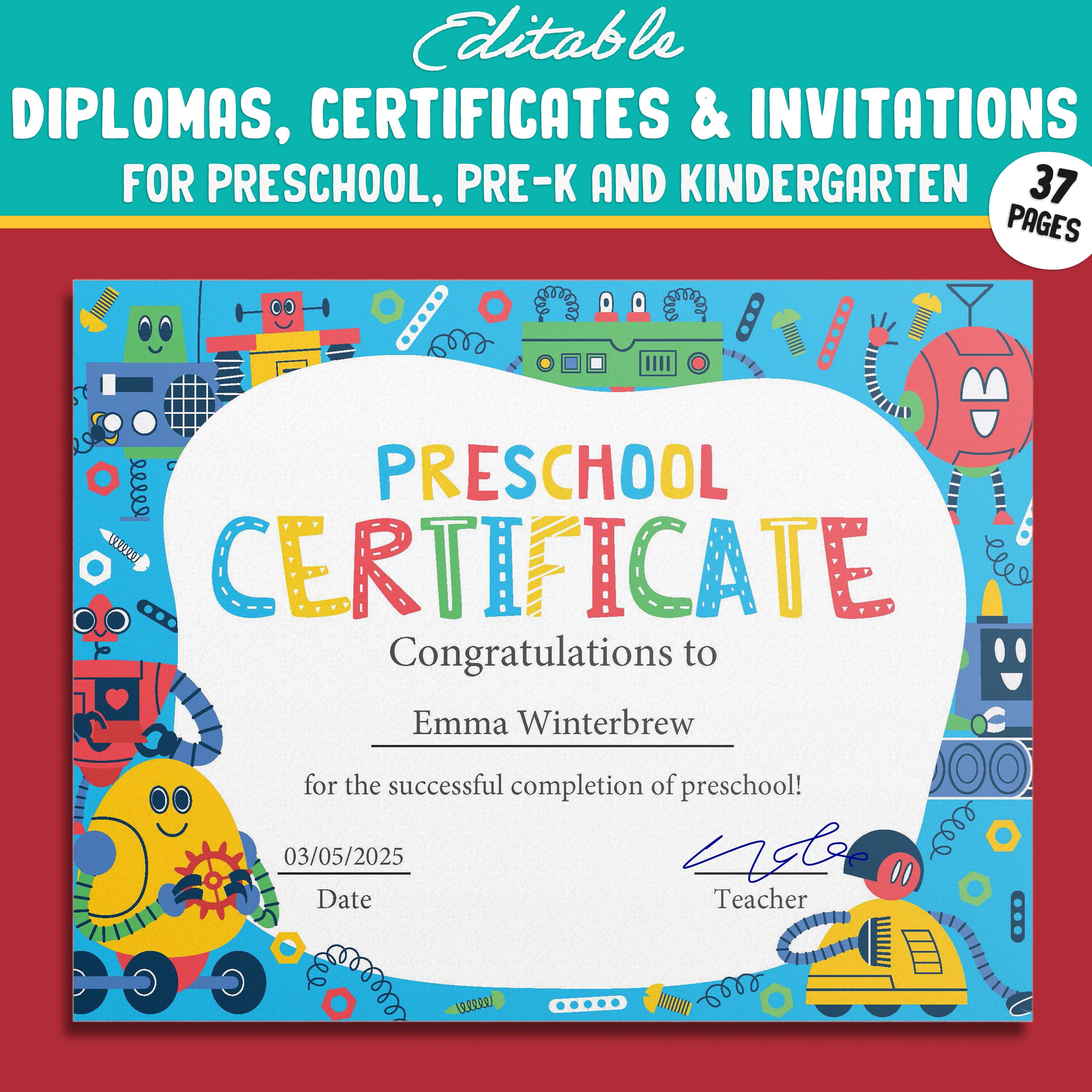 Little Learner's Diploma, Certificate, Invitation Collection: 37 ...