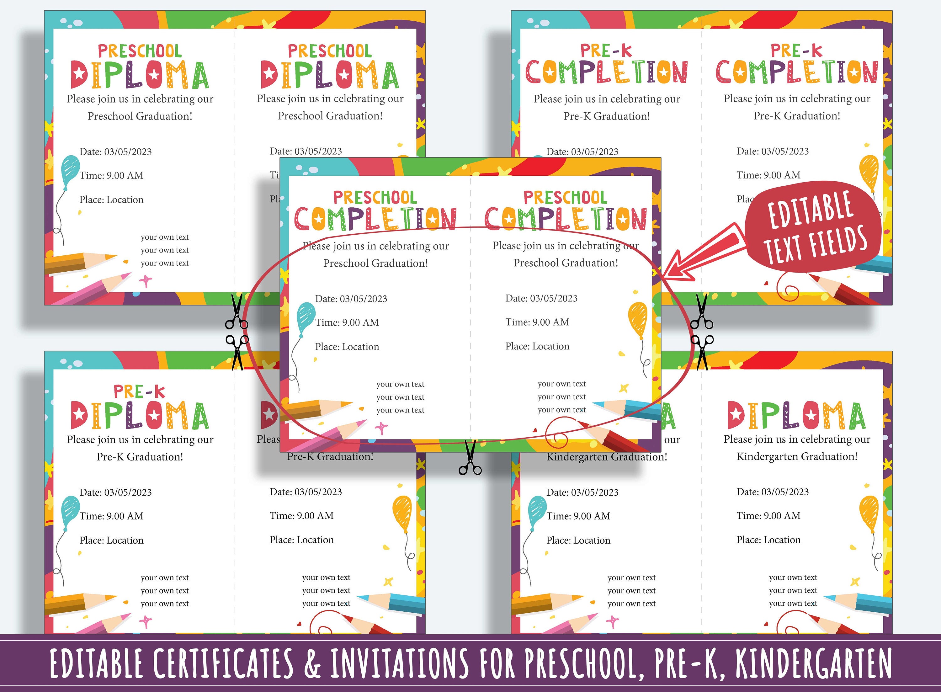 Editable Funny Class Awards, End of the Year Awards, Diplomas ...