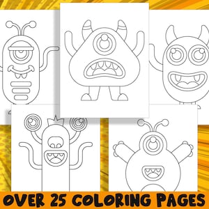Simple Monster Coloring Pages: 25 Fun and Spooky Sheets for Preschool ...