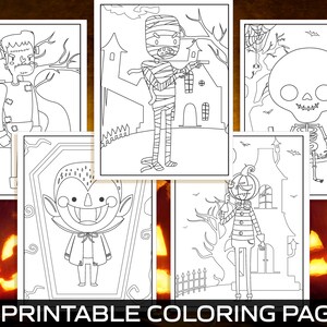 Halloween Activities for Kids, 40 Printable Coloring Pages for Kids ...