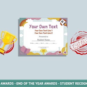 Editable Class Awards End of Year - End of the Year Awards - Student ...
