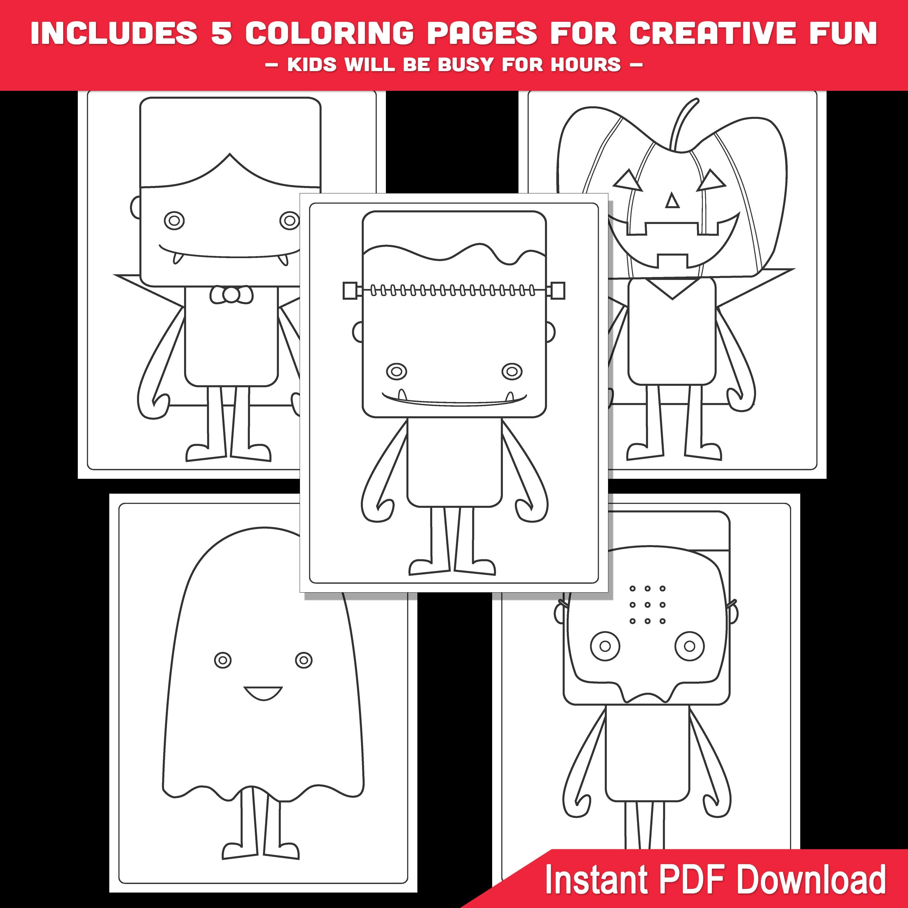 Learn How to Draw Halloween Characters: 6 Easy Steps With 5-page Guide ...