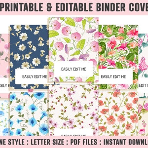 Planner Cover, 10 Printable & Editable Binder Covers+spines, Teacher ...