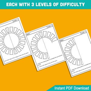 Sun Symmetry Activity: 24 Pages of Lines of Symmetry Worksheets With 8 ...