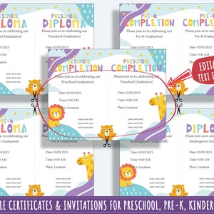 37 Pages of Editable Diploma, Certificate, and Invitation Templates for ...