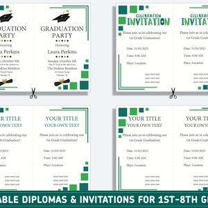 Editable 7th Grade Awards, 1st to 8th Grade Diploma, Certificate of ...