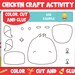 Cute Chicken Craft Activity Color, Cut, and Glue for Prek to 2nd Grade ...