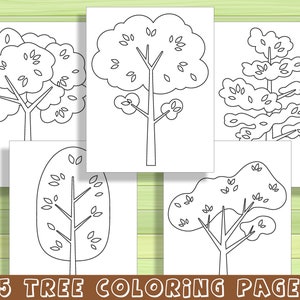 25 Beautiful Tree Coloring Pages for Preschool and Kindergarten, PDF ...