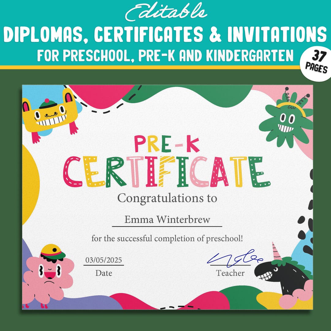 Editable Class Certificates, End of the Year Awards, Diplomas ...