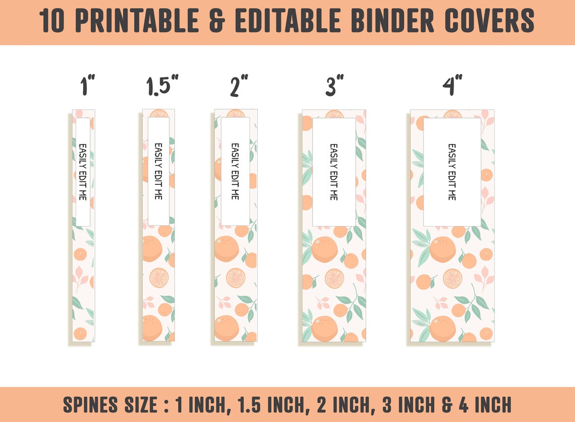 Tropical Fruits and Berries Binder Cover 10 Printable & - Etsy