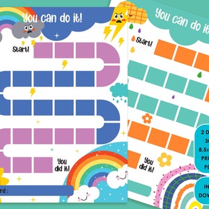 Printable Rainbow Reward Chart for Kids, Colorful and Fun Behavior ...