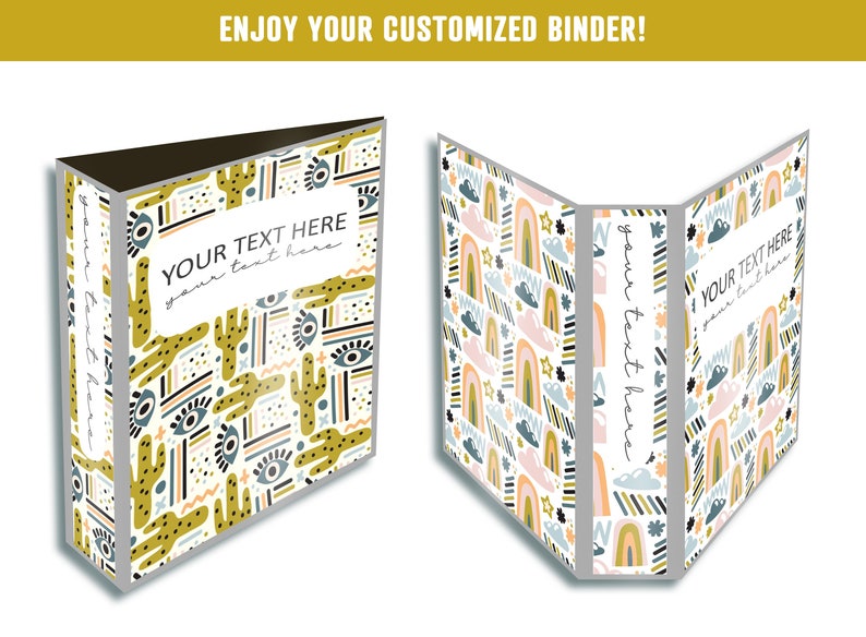 Powerpoint Binder Covers 10 Printable/editable Flat Abstract - Etsy