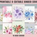 Floral Binder Cover 10 Coversspines Binder Cover Printable - Etsy