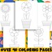 Summer Flowers in Pots Coloring Book, 40 Printable Flower Coloring ...