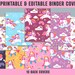 Colorful Unicorn Binder Cover, 10 Printable & Editable Covers + Spines ...