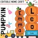 Fall Pumpkin Name Craft Activity: Halloween Bulletin Board, 36 Pages, 2 ...
