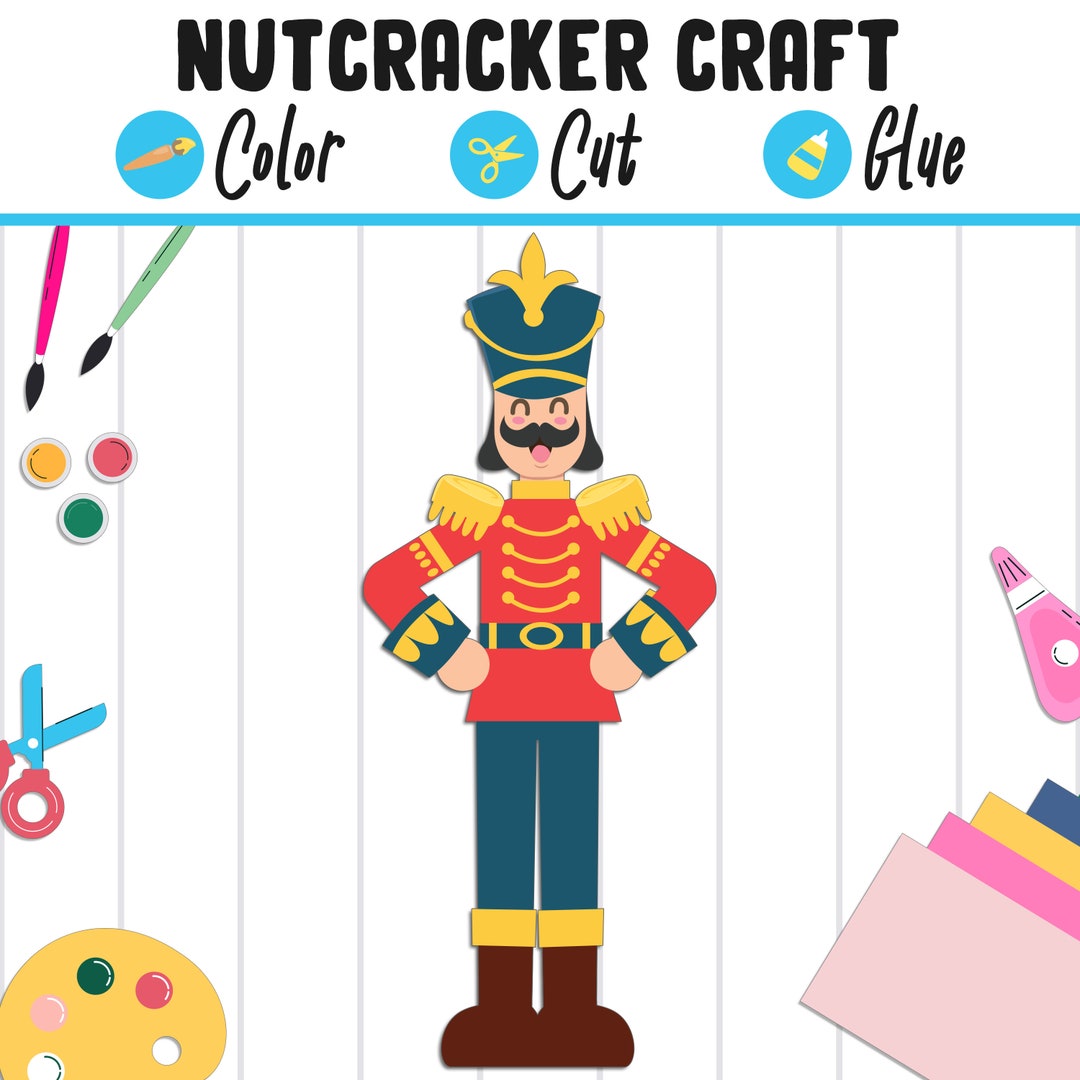 Cute Nutcracker Craft : Color, Cut, and Glue, a Fun Activity for Pre K ...