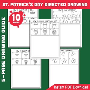St. Patrick's Day Directed Drawing for Kids: 5-page Guide With 5 Fun ...