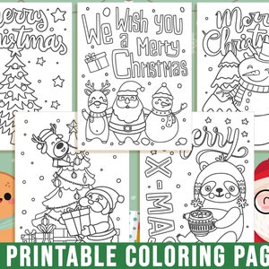 Christmas Coloring Book: 40 Printable Coloring Pages for Kids Featuring ...