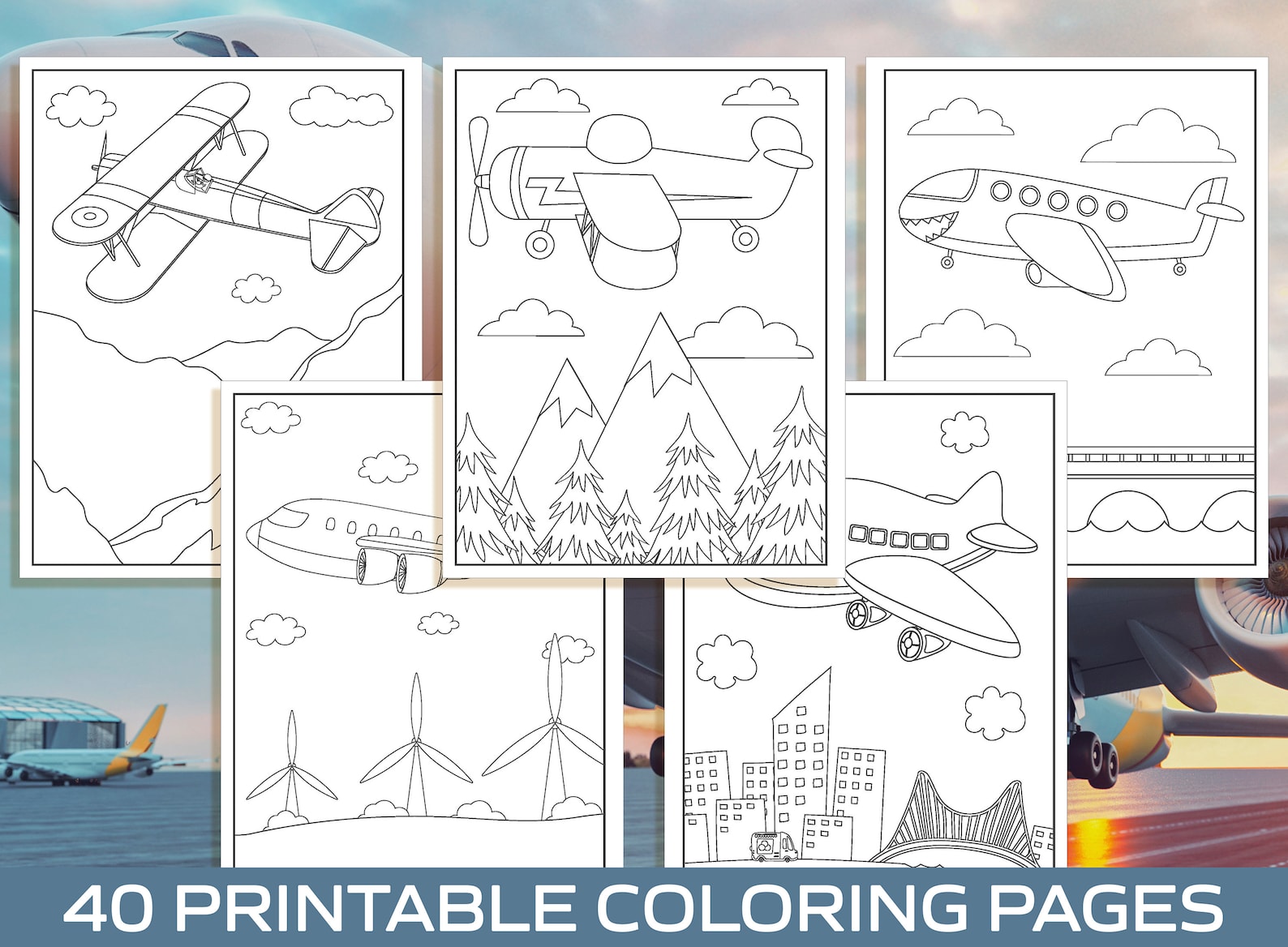 Airplane Coloring Pages 40 Printable Airplane Coloring Pages for Kids ...