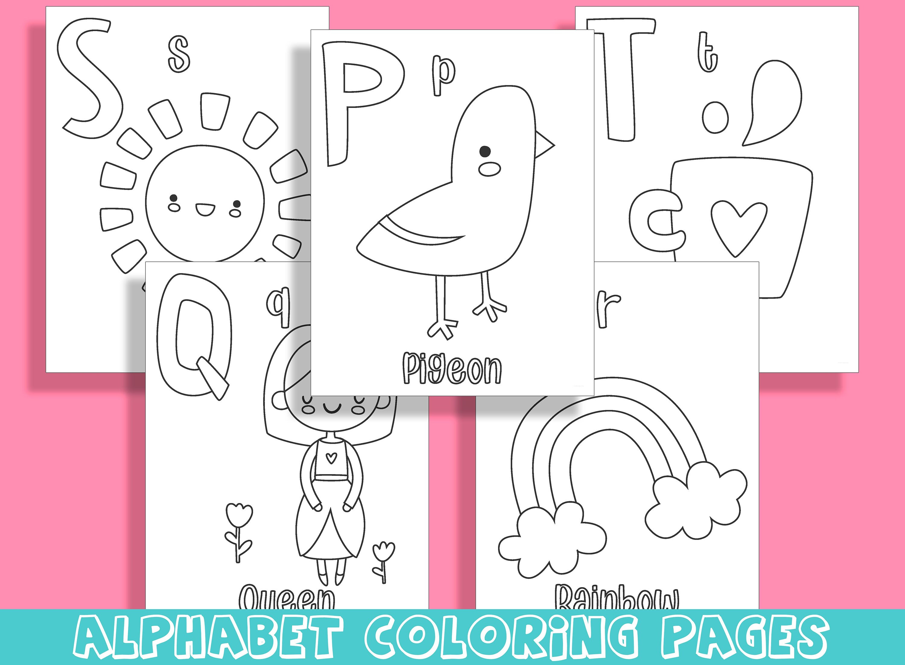 Color the Alphabet: Fun and Educational Coloring Pages for Kids, Upper ...