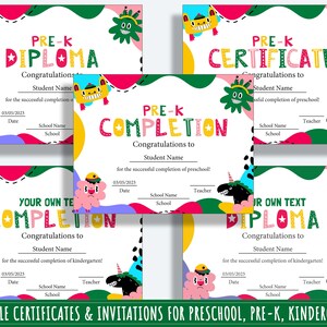 Editable Class Certificates, End of the Year Awards, Diplomas ...