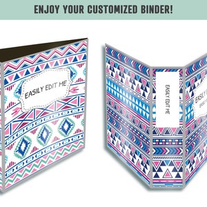 Navajo/tribal Binder Cover, 10 Printable/editable Covers + Spines ...