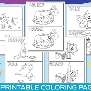 Opposite Coloring Pages, 40 Printable Animal Opposite Coloring Pages ...