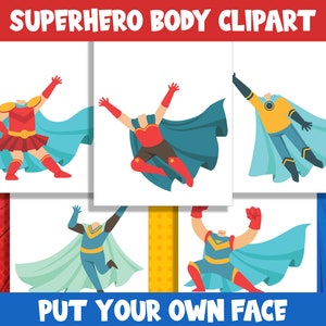 Printable Kids Superheroes Body Bundle, 20 Pages, PDF File, Instant ...