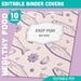 Healthy Food Binder Cover, 10 Printable & Editable Binder Covers ...