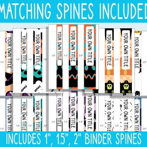 10 Editable Halloween Activity Binder Covers, Includes 1", 1.5",2 ...