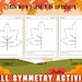 Fall Symmetry Worksheet Autumn Halloween Thanksgiving Lines - Etsy