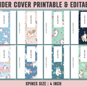 Binder Cover Printable, 10 Covers+spines, Printable, Editable, Teacher ...