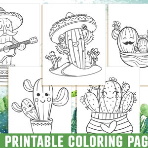 Cactus Coloring Pages: A Fun Activity Book for Kids With 50 Adorable ...