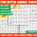 Fine Motor Animal Punch, Cute Animal Hole Punch Activities for Task ...