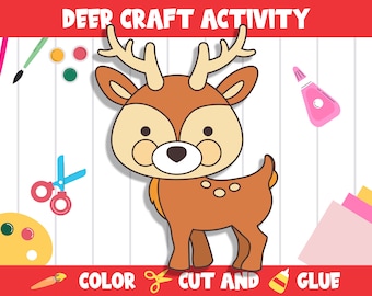 Cute Crab Craft Activity Color Cut and Glue for Prek to - Etsy
