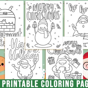 Christmas Coloring Book: 40 Printable Coloring Pages for Kids Featuring ...