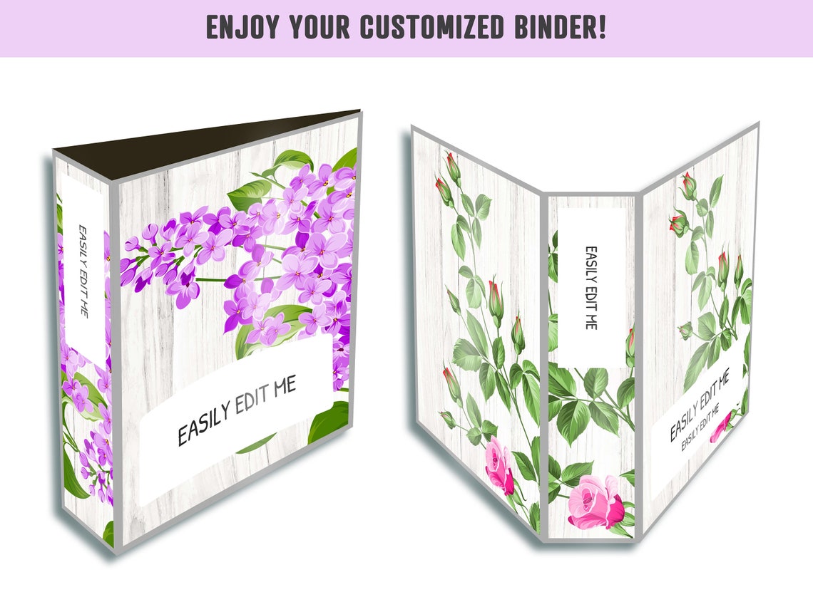 Editable Binder Covers 8 Printable & Editable Binder - Etsy