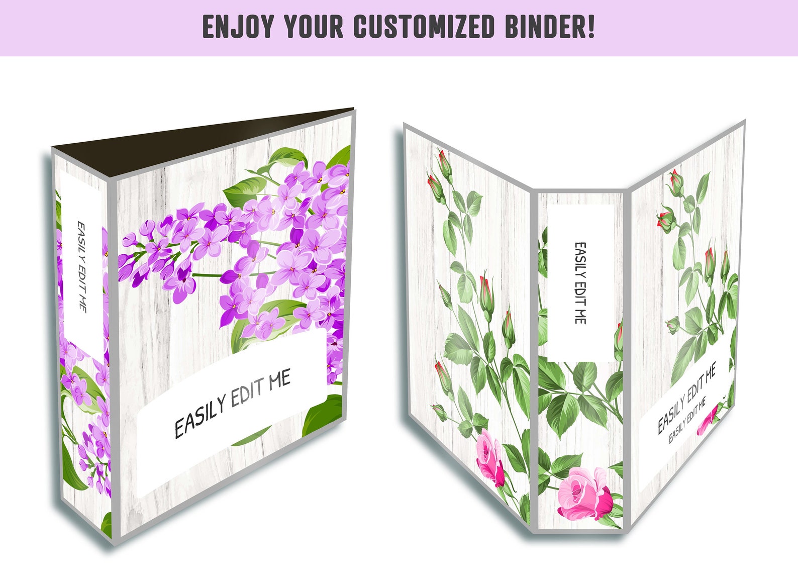 Editable Binder Covers 8 Printable & Editable Binder - Etsy