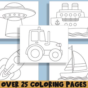 Vehicle Coloring Pages: 25 Fun Coloring Book Designs – Perfect for ...