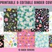 Flowers and Leaves Binder Cover, 10 Printable & Editable Covers+spines ...