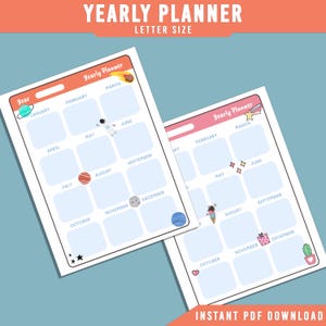 2025 Planner for Kids: Printable Boys & Girls Planner With Daily ...