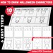 Learn How to Draw Halloween Characters: 6 Easy Steps With 5-page Guide ...