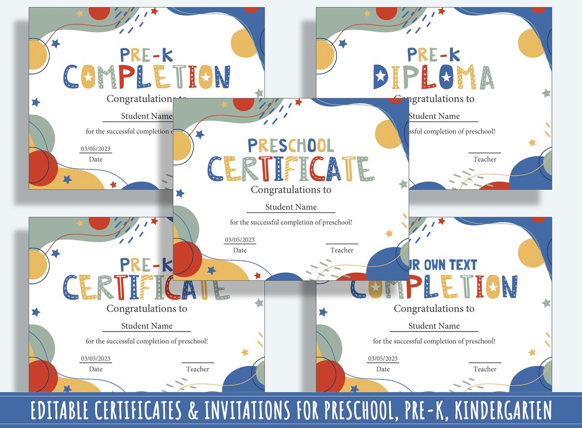 37 Pages of Editable Diploma Certificate and Invitation - Etsy