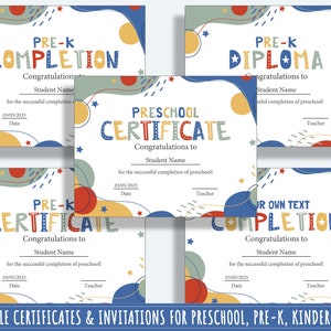 37 Pages of Editable Diploma, Certificate, and Invitation Templates for ...